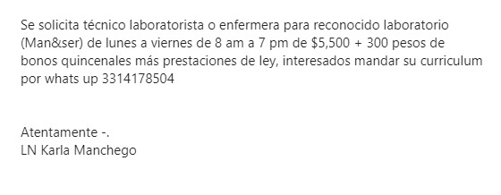 Bolsa de trabajo – CBTIS 38